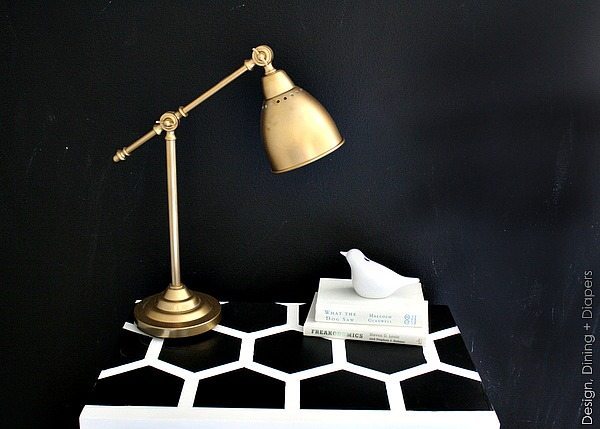 DIY Honeycomb Side Table Using ScotchBlue Painters Tape - Taryn ...