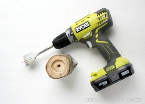 Paint Dipped Log Candle Holders - Taryn Whiteaker Designs