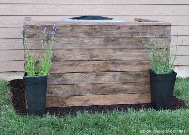 DIY AC Unit Cover - Taryn Whiteaker Designs