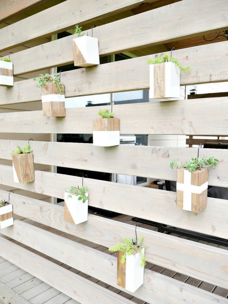 DIY Hanging Wood Planters - Taryn Whiteaker Designs
