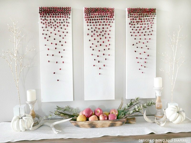 DIY Cranberry Decor - Taryn Whiteaker Designs