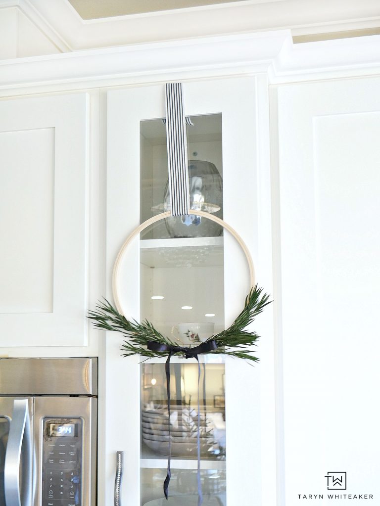 Modern Holiday Embroidery Hoop Wreath - Taryn Whiteaker Designs