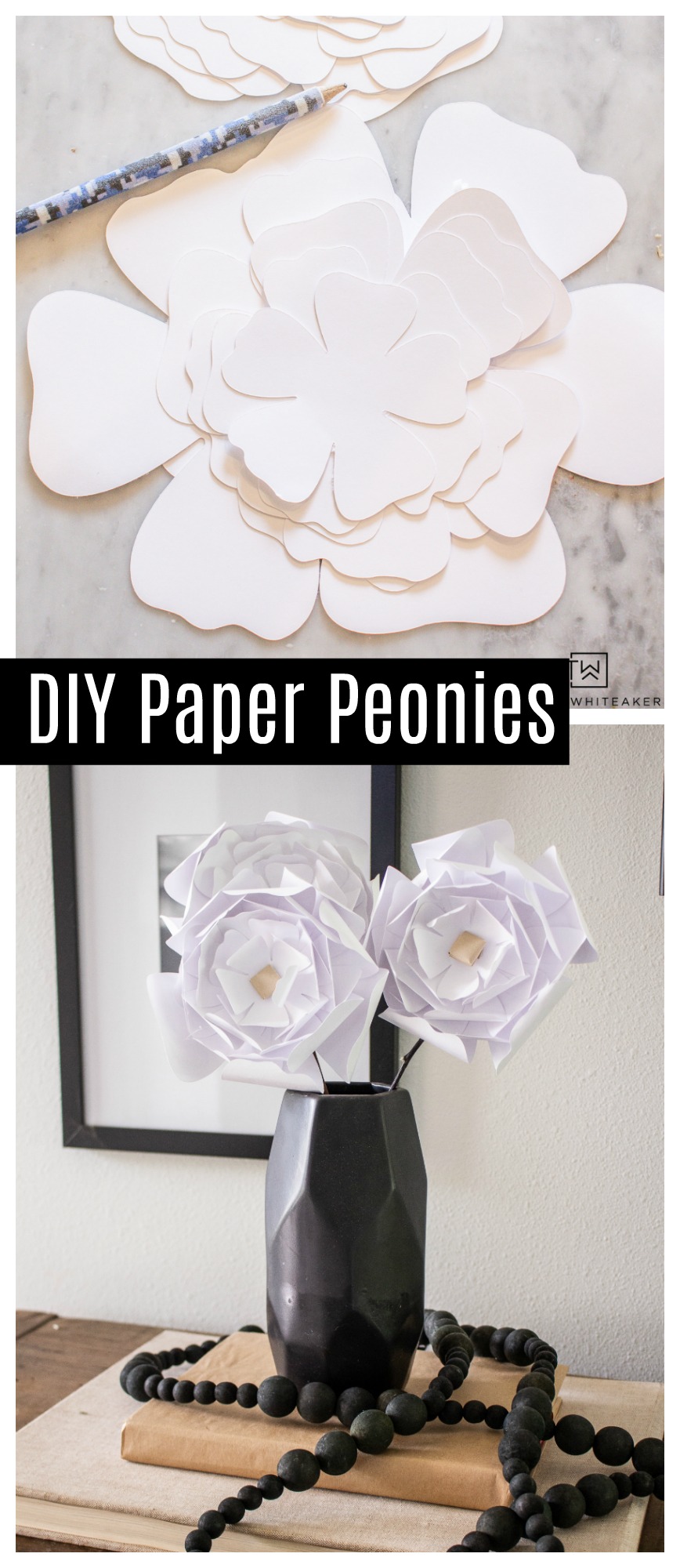 DIY Paper Peonies - Taryn Whiteaker Designs