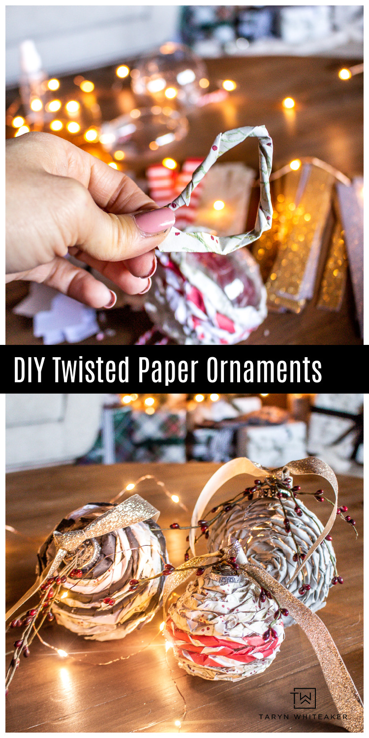 DIY Twisted Paper Ornaments - Taryn Whiteaker Designs