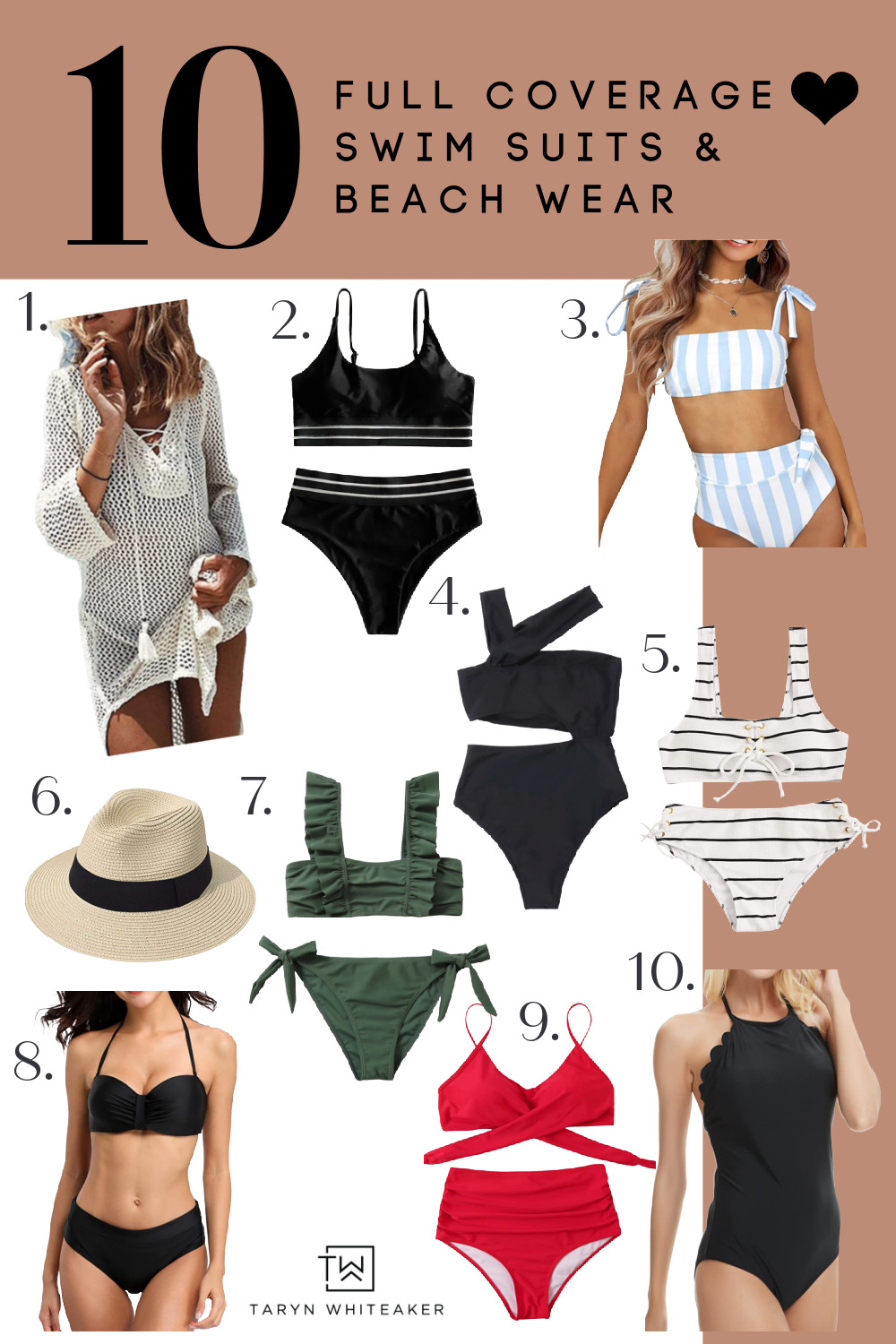 Favorite Full Coverage Swim Suits! - Taryn Whiteaker Designs