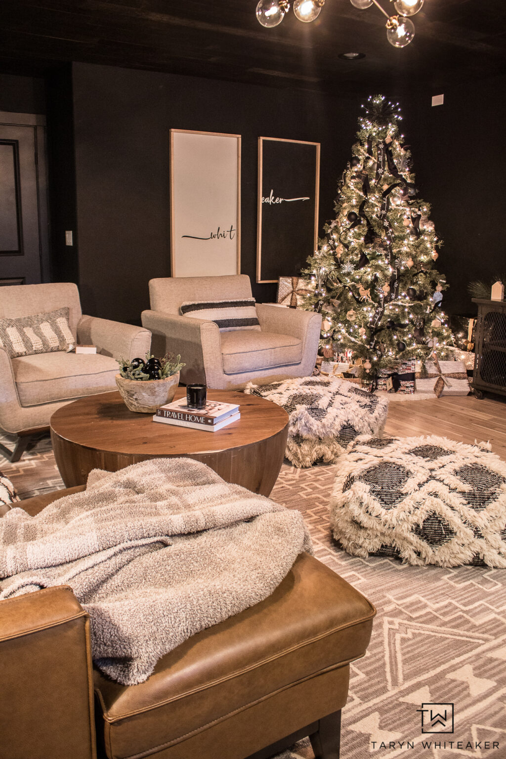 Moody Christmas Tree Decor - Taryn Whiteaker Designs