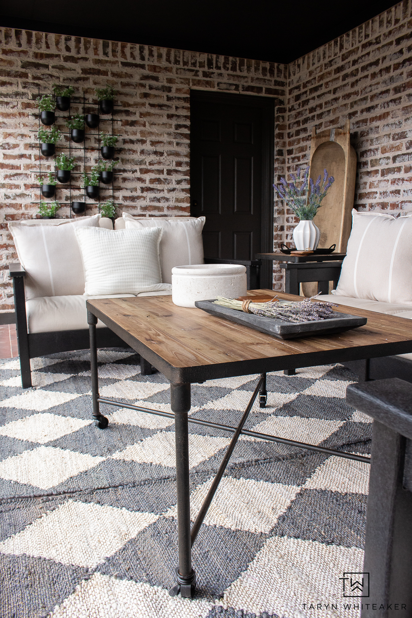 Modern French Country Balcony Makeover - Taryn Whiteaker Designs