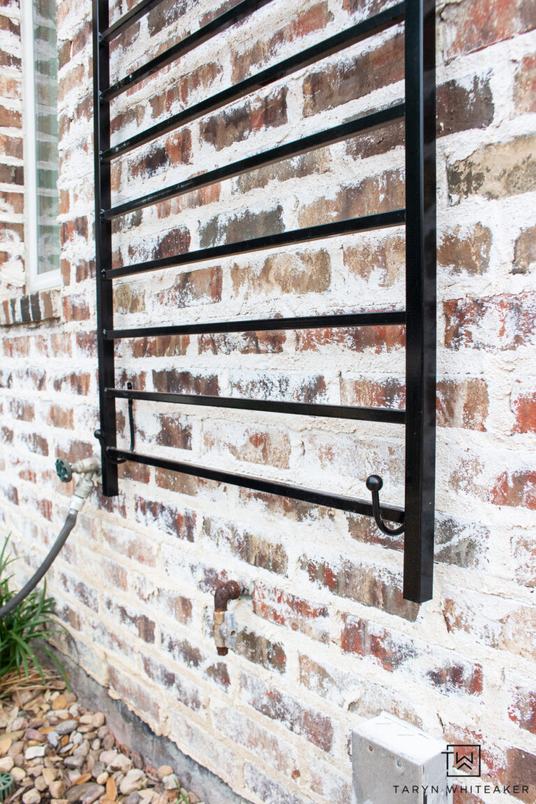 Installing a Trellis On Brick Exterior - Taryn Whiteaker Designs