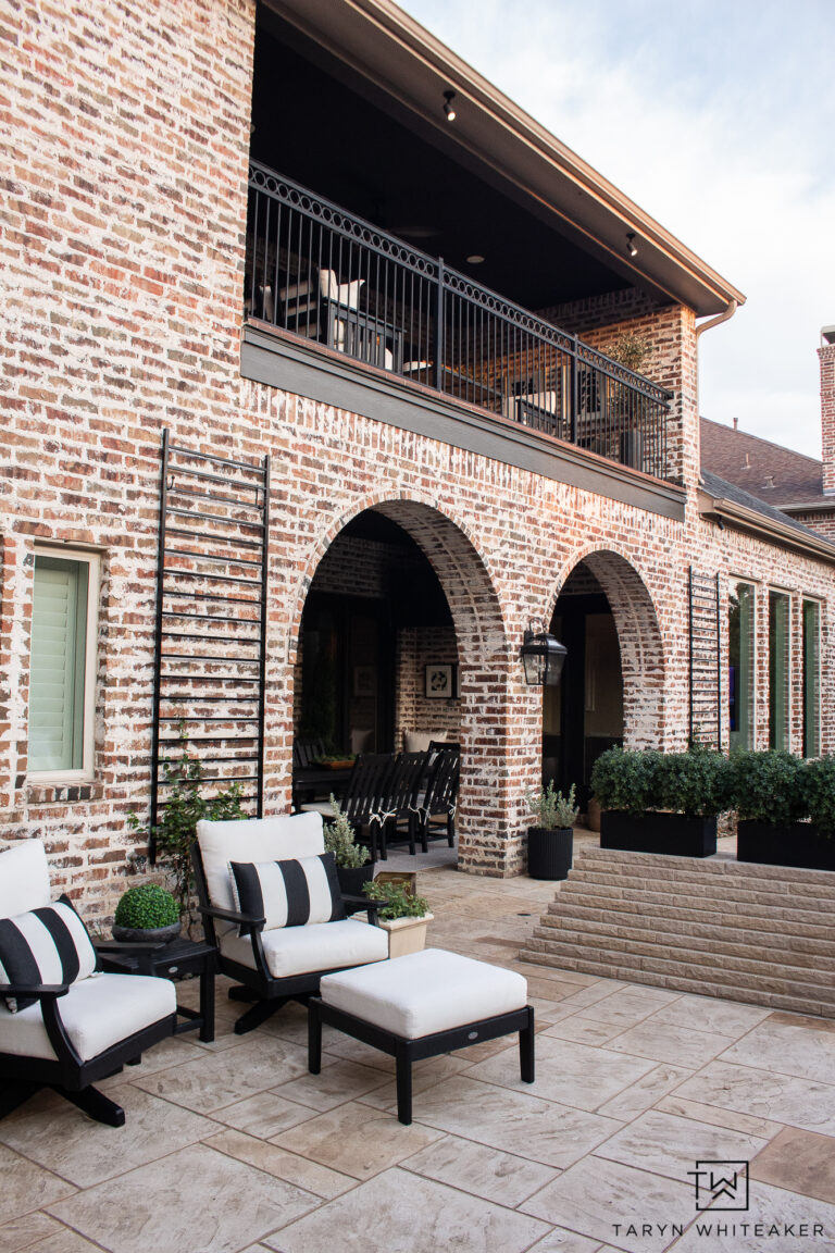Installing a Trellis On Brick Exterior - Taryn Whiteaker Designs