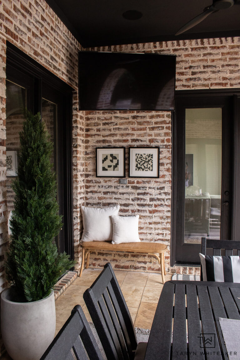 Brick Outdoor Dining Space Refresh - Taryn Whiteaker Designs