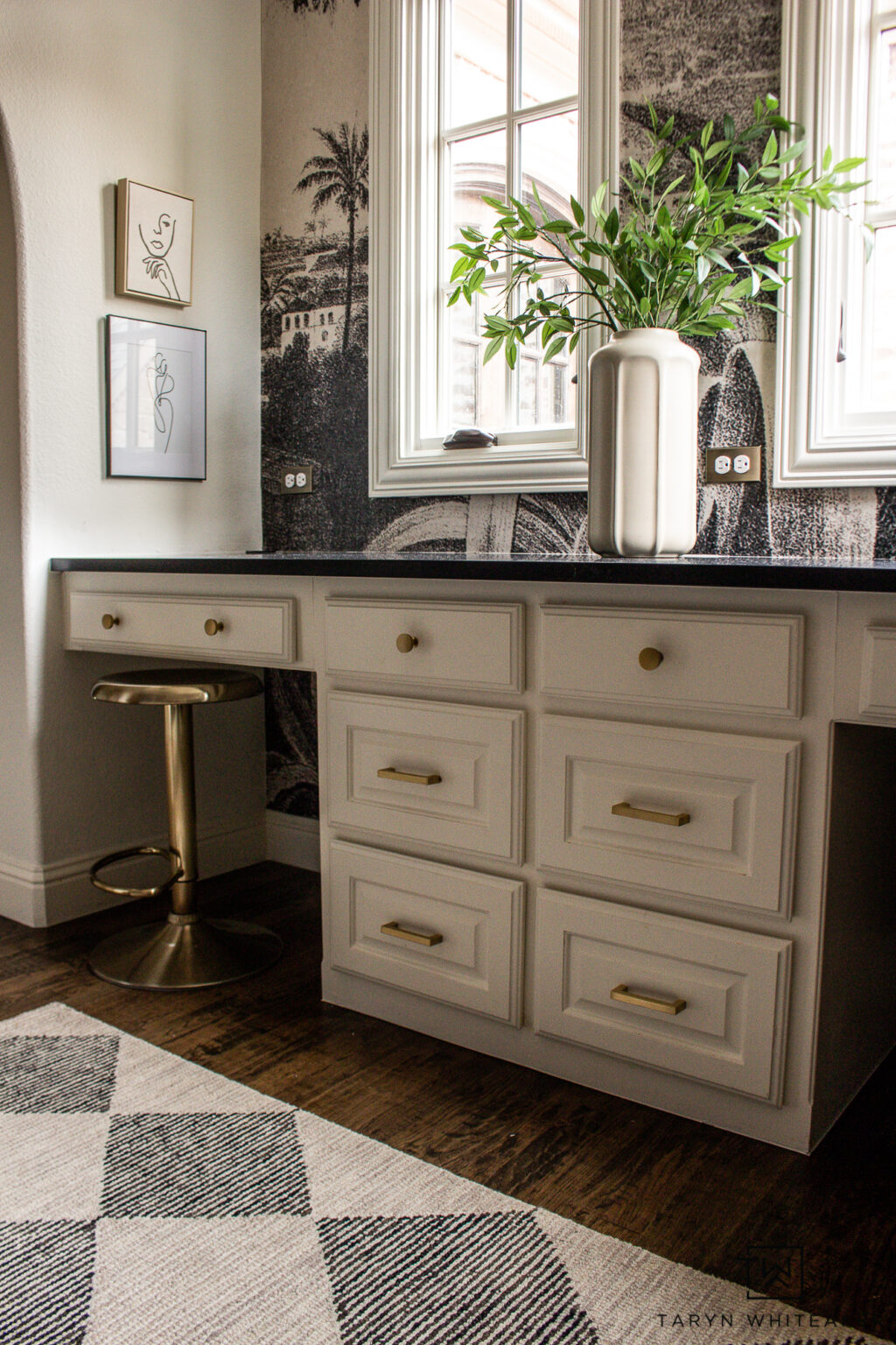 whimsical black and cream study design - Taryn Whiteaker Designs