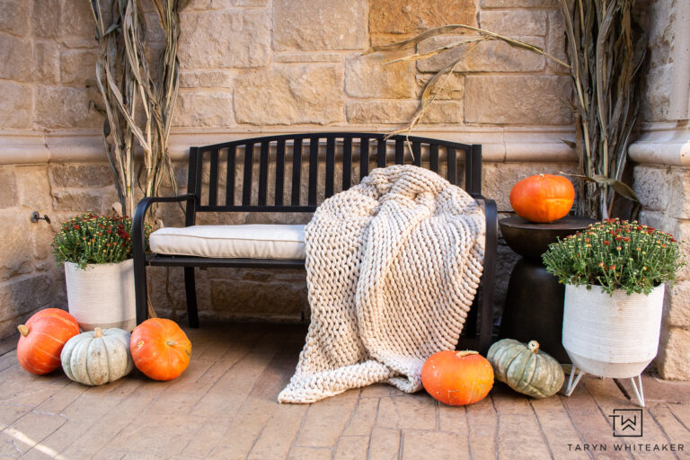 Fall Bench Display - Taryn Whiteaker Designs