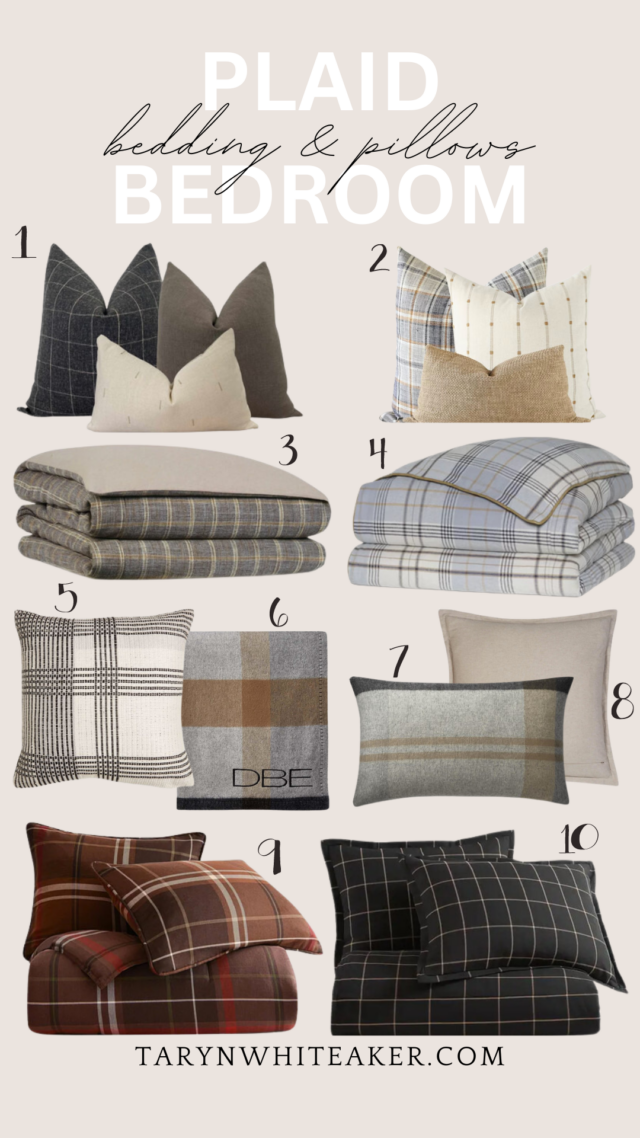 Plaid Bedroom Decor & Design - Taryn Whiteaker Designs