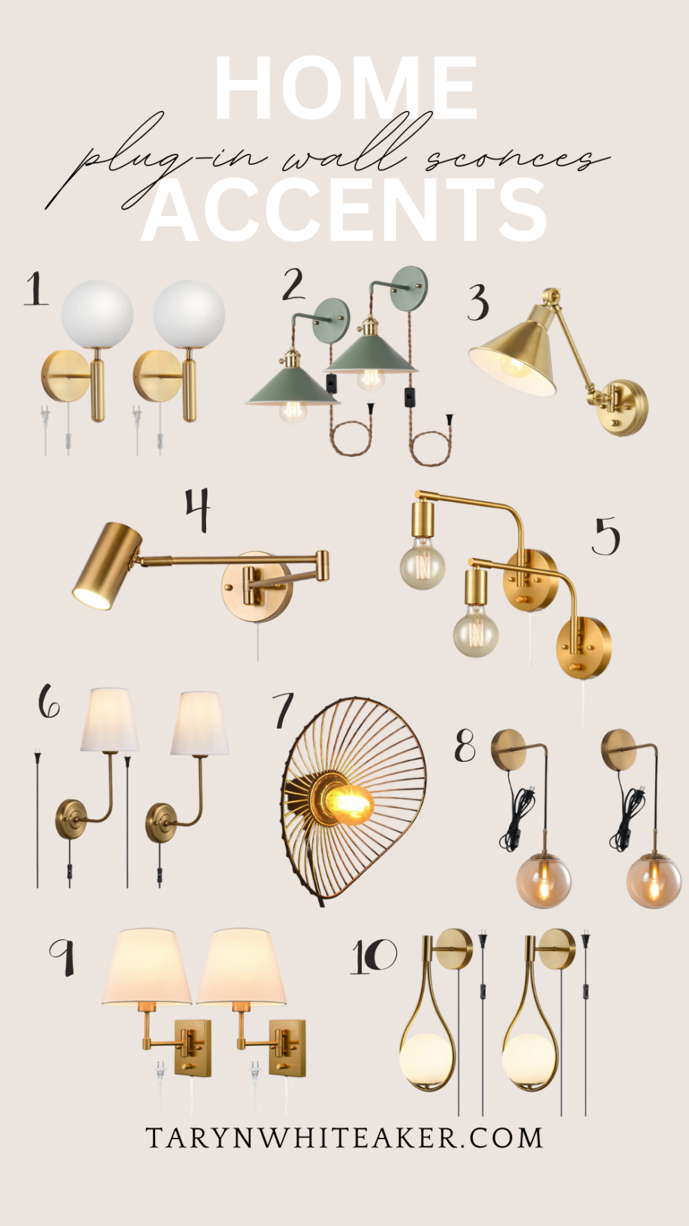 Home Accent Essential: Wall Sconces - Taryn Whiteaker Designs