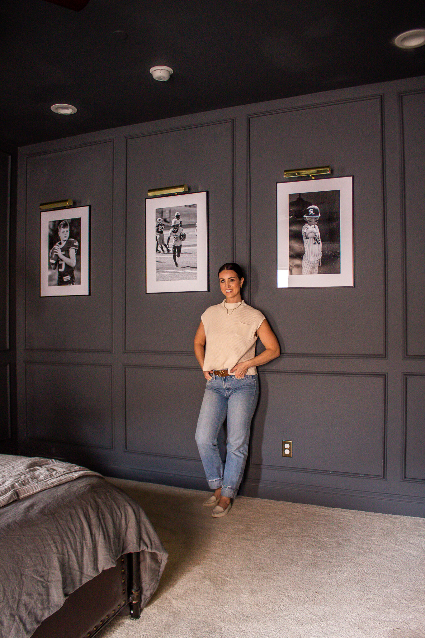 Black And White Kids Portrait Wall - Taryn Whiteaker Designs