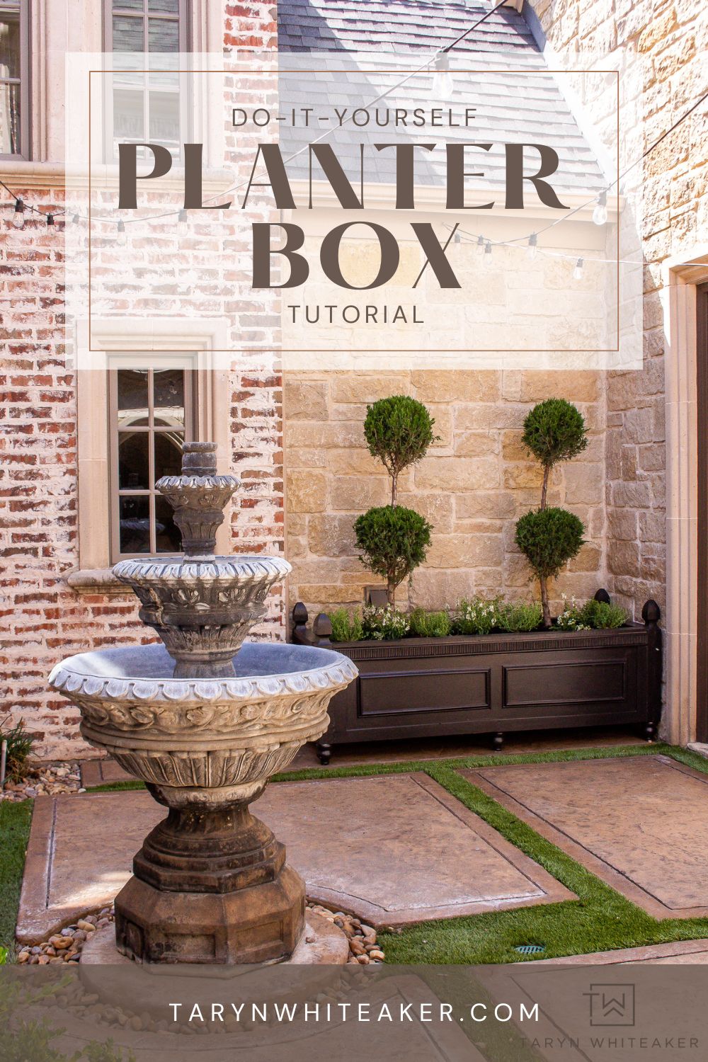 DIY Modern French Country Planter Box - Taryn Whiteaker Designs